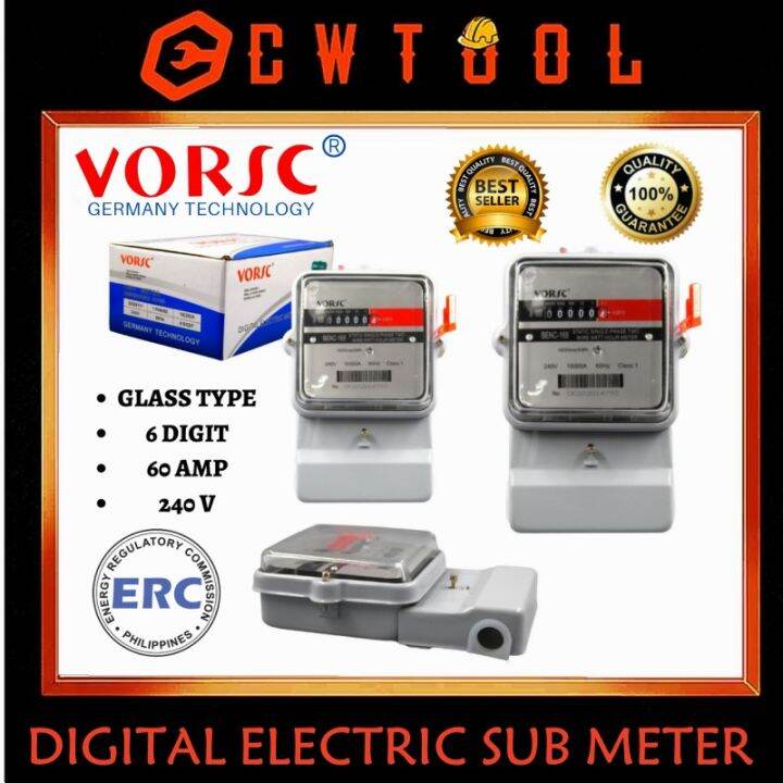 VORSC DIGITAL ELECTRIC SUB METER (glass type) HIGH QUALITY | Lazada PH
