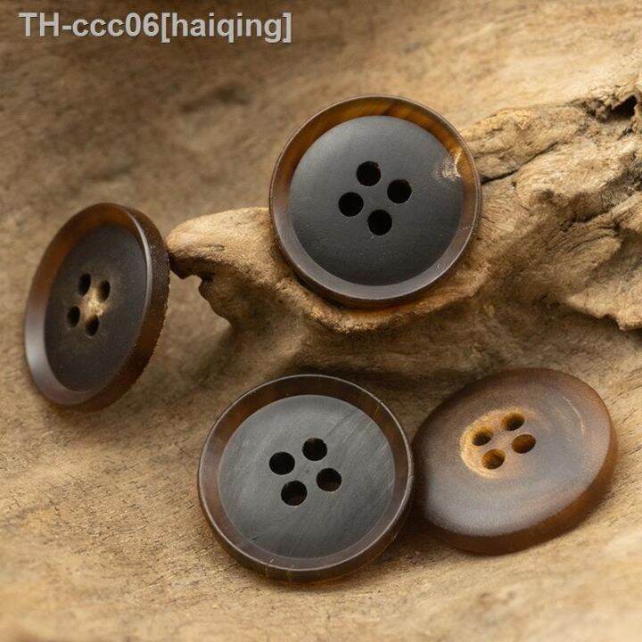 Casual Brown Horn Buttons for Jacket Blazer Suit Sweater Sharp Edge ...