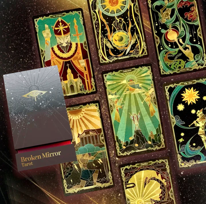 Broken Mirror V Obsidian Limited ไพ่ทาโรต์ ไพ่ทาโร่ จีน ของแท้ ไพ่ยิปซี ...