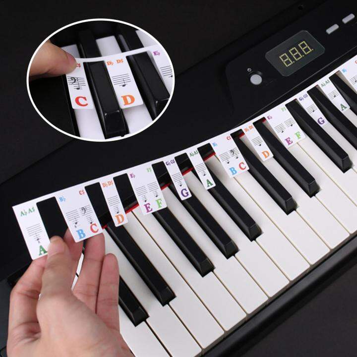 Universal Stave Rake Note Overlay Learning Marker Kids Piano Keyboard ...