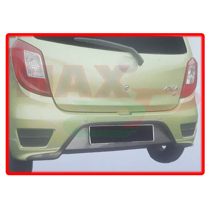 Perodua Axia GU Style Rear Back Skirt Skirting Bumper Lower Lip Spoiler ...