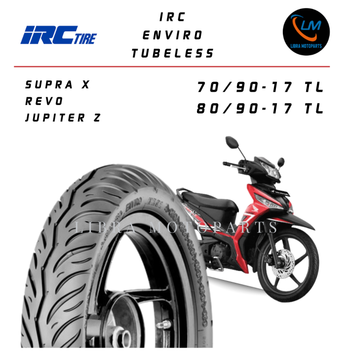 IRC ENVIRO Ban Motor Bebek Ring 17 Uk 70/90-17 & 80/90-17 Tubeless ...