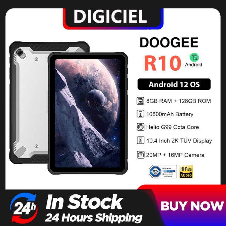 DOOGEE R10 10.4 Inch Android 13 OS Rugged Tablet Octa-Core Helio G99 2K ...