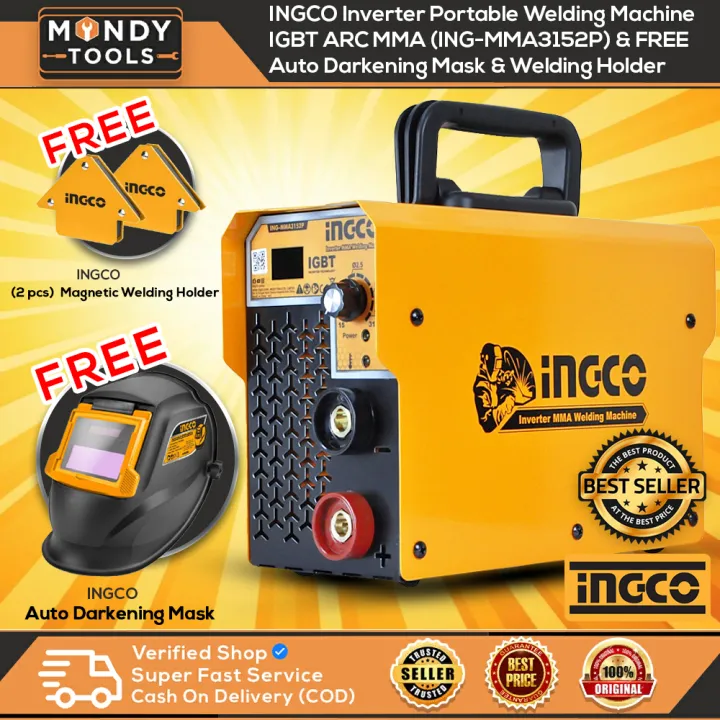 INGCO Inverter Portable Welding Machine 315AMP IGBT ARC MMA w/ FREE ...