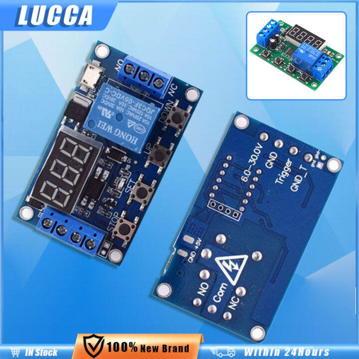 DC 5V 12V Delay Time Module Switch Timing Control Cycle Delay Relay ...