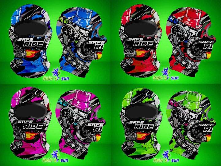 SAFERIDES B01 INSPIRED BALACLAVA FULL BONET MASK full sublimation for ...