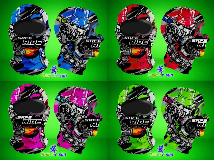 SAFERIDES 2 INSPIRED BALACLAVA FULL BONET MASK full sublimation for ...