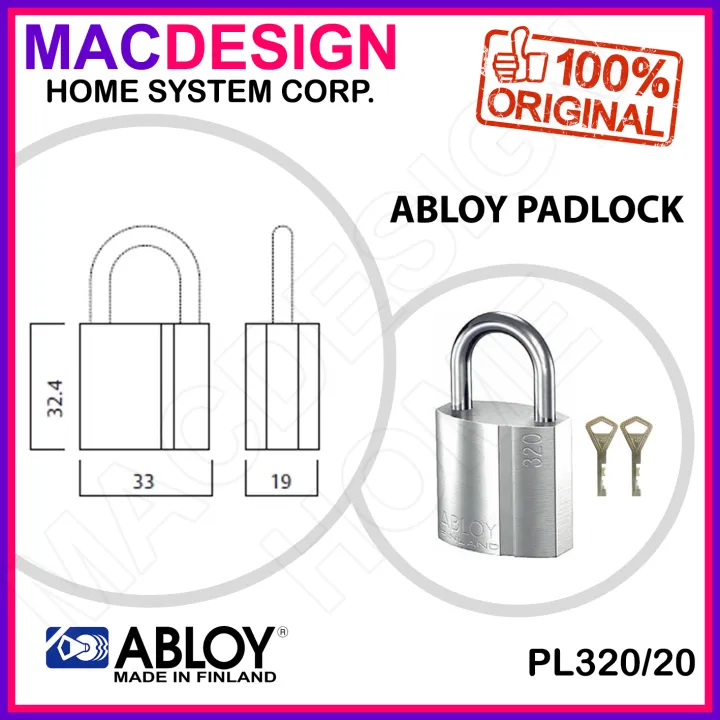 Abloy padlock 320/20 Original Made in Finland | Lazada PH