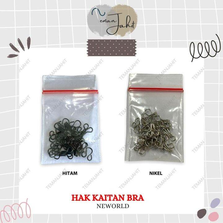 Hak Kait / Kaitan BH / Pengait Bra / Kancing Hook Bra / Kaitan Kebaya ...