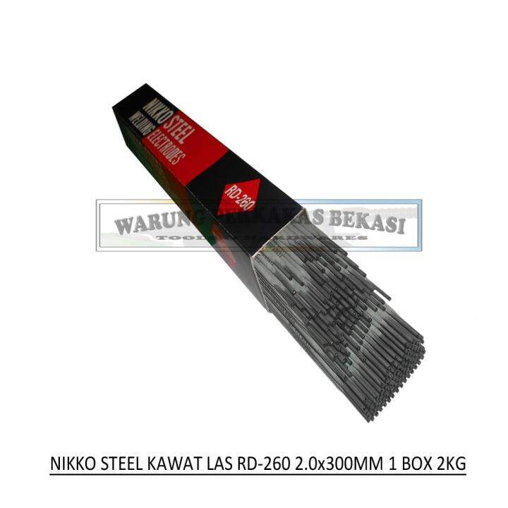 [ 1 Box 2kg ] Nikko Steel RD-260 2.0 x 300 mm Kawat Las Listrik ...