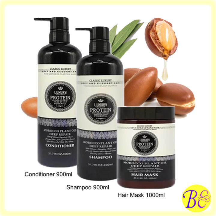 Luxury Morocco Plant Oil Extract Protein Argan oil Shampoo Conditioner ...