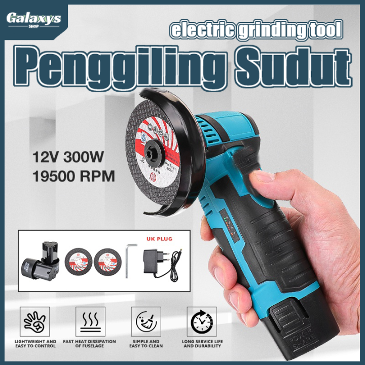 Listrik Angle Grinder/19500RPM Angle Grinder/12V Penggiling Sudut Tanpa Sikat/Gerinda Sudut Mini ...