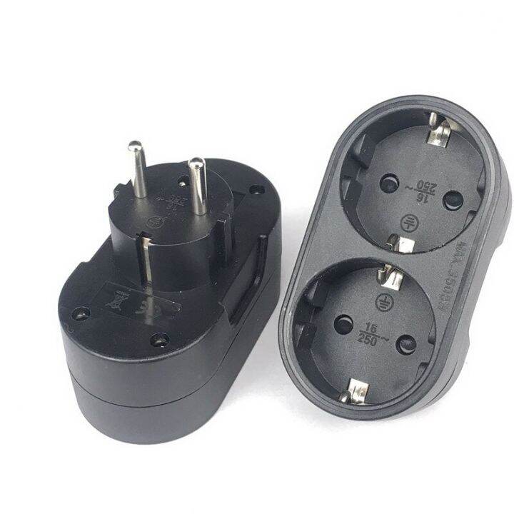 European Conversion Plug 1 to 2 Way Socket Adapter EU Standard Power ...