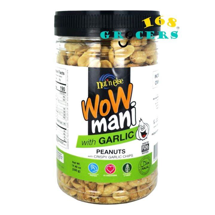♟Pampangas Nut Else Wow Mani Garlic Flavored Peanuts 550g | Lazada PH