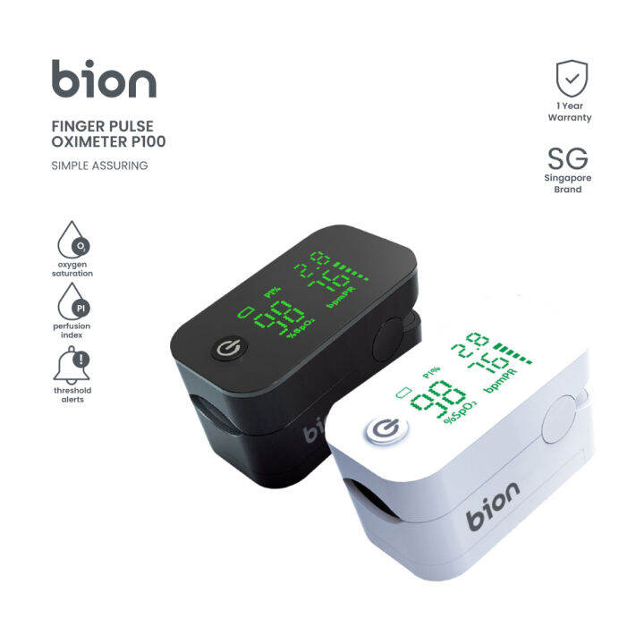Bion Finger Pulse Oximeter P100 | MDA Approved BPM SpO2 Clear LED ...