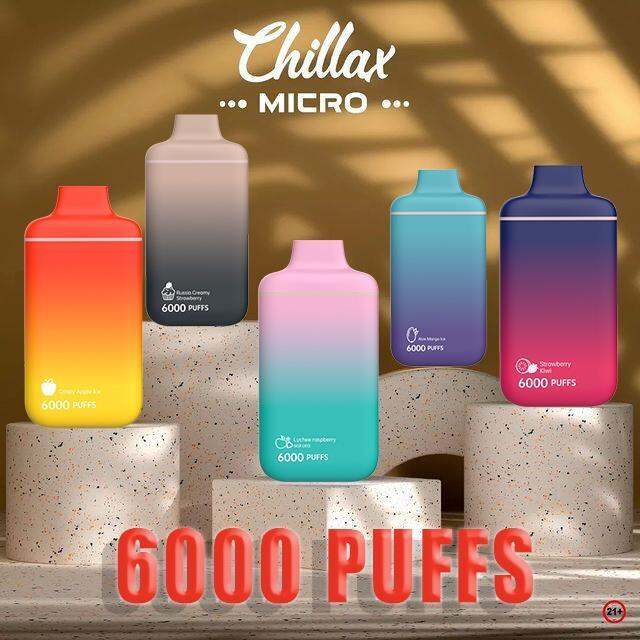NewItem CHILLAX PLUS 6000 PUFF TYPE C RECHARGEABLE MENTHOL TOBACCO ...