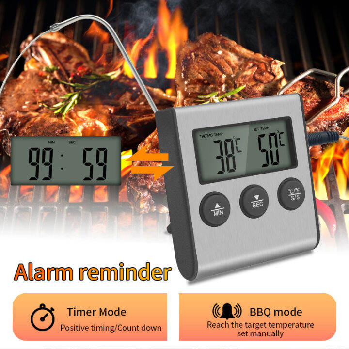 Kitchen Digital Cooking Thermometer Meat Food Temperature For Oven BBQ ...