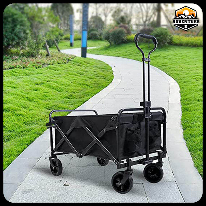 #37AX Outdoor Camping Cart Portable Trolley Four Wheel Folding Fishing ...