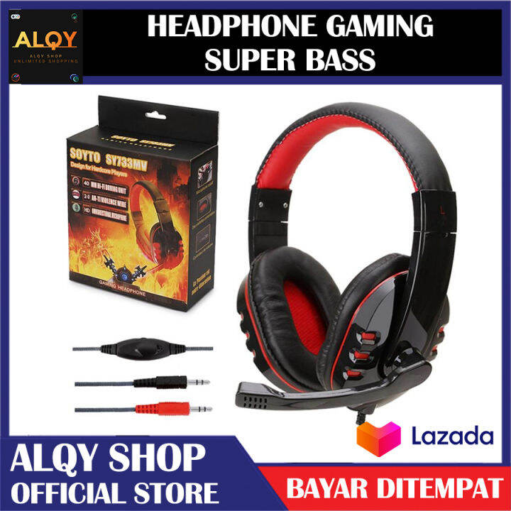 Headphone Headset Gaming Murah berkualitas Harga Miring Super Bass Untuk PC dan HP Smartphone ...