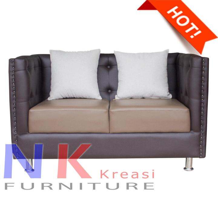 Sofa 2 dudukan , sofa apartment kantor 2 seater minimalis klasik ...