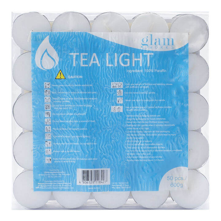 GLAMWORKS Tea Light Candle 50s | Lazada PH