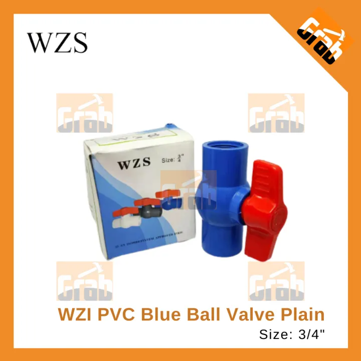 PVC Blue Ball Valve Plain (1/2", 3/4" and 1" inches) - Not Threaded ...