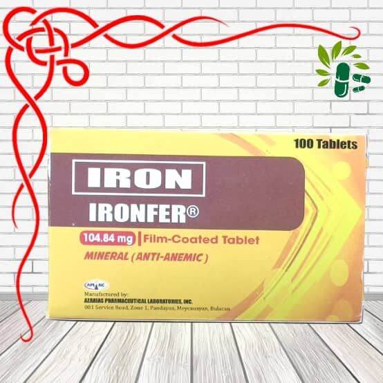IRONFER (IRON Ferrous sufate) 100 Tablets | Lazada PH