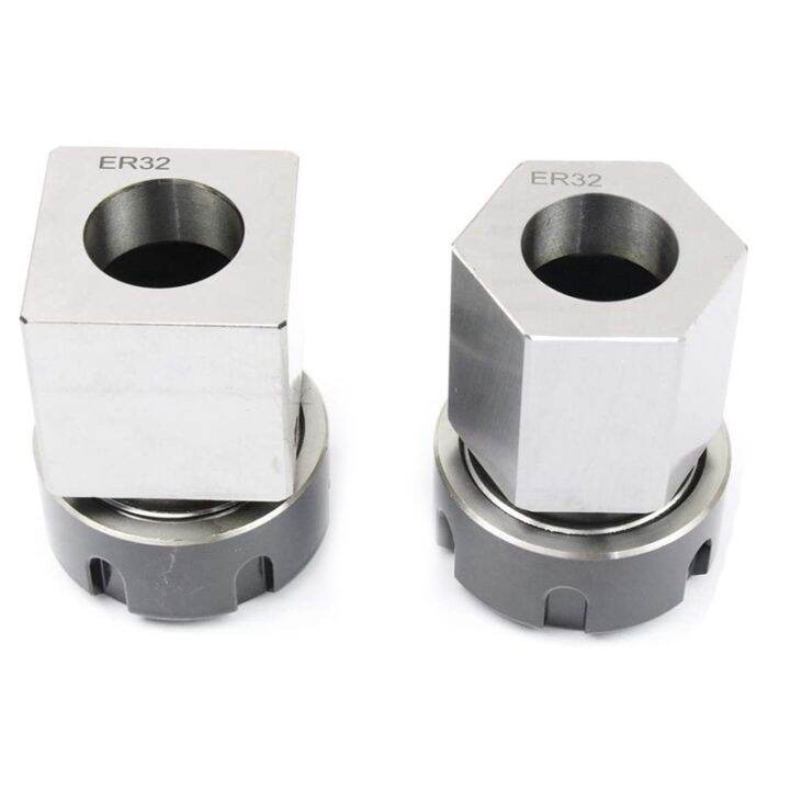 ER32 Collet Chucks Block Set of 2 Square and Hex Workholding Holder for ...
