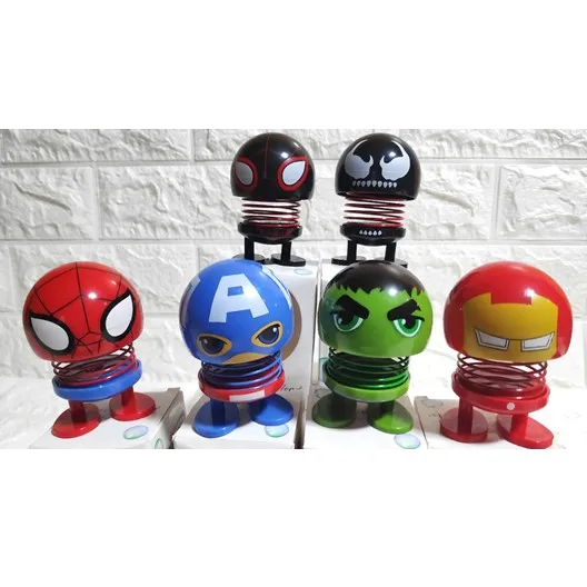 Shaking Head Toy Funny Characters Face Spring Doll Car Dashboard Décor ...