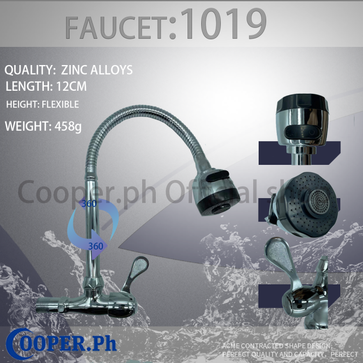 Cooper.ph CP1019#folding rotating flexible wall mounted faucet | Lazada PH