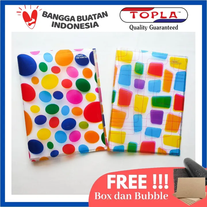 TOPLA Map File Plastik Dokumen Bening Premium F4 Folio 20 Berkas Clear ...