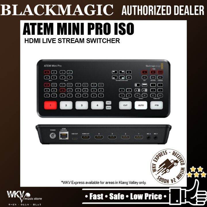 Blackmagic Design ATEM Mini Pro ISO (HDMI Live Stream Switcher) | Lazada