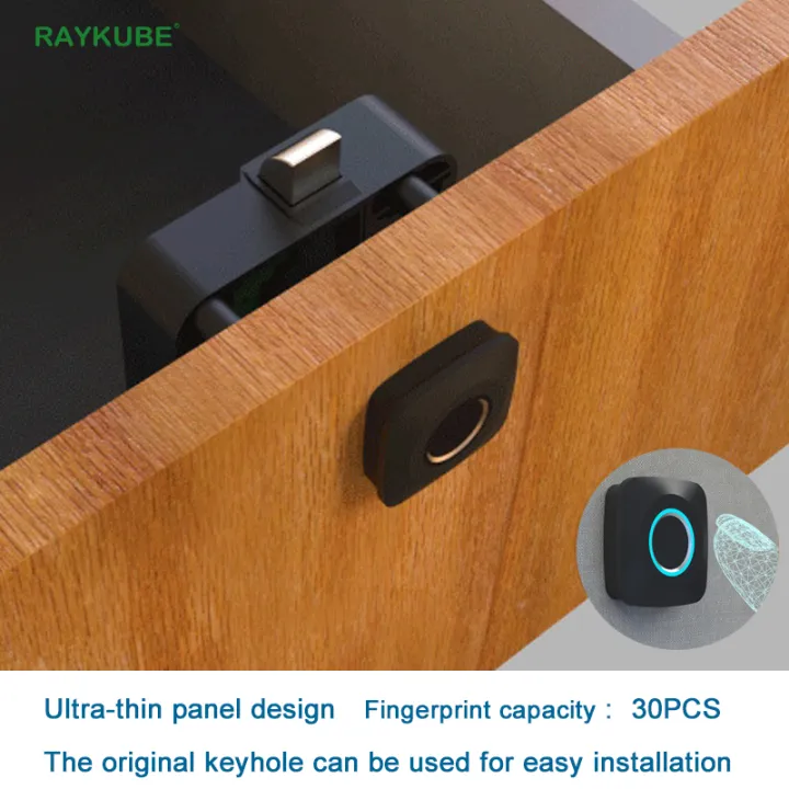 RAYKUBE Fingerprint Lock Smart Cabinet Locks Biometric Keyless ...