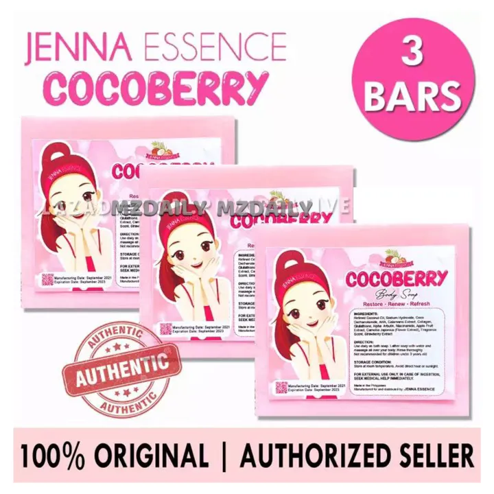 ( SET OF 3 ) Jenna Essence Cocoberry Body Soap Authentic Original ...