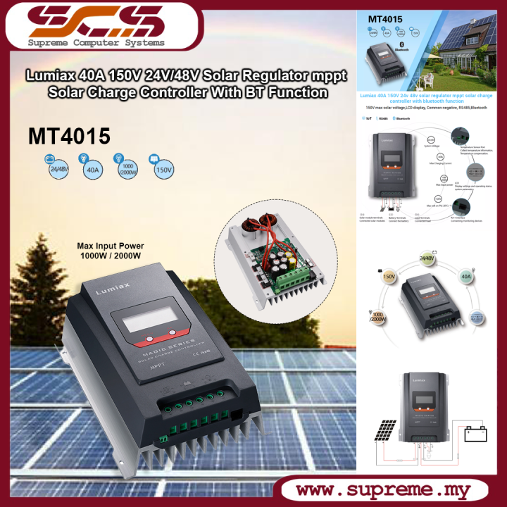 24V/48V 40A Solar Regulator MPPT Solar Charge Controller support 150V ...