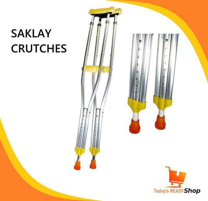 Saklay Aluminum Adjustable Crutches Mobility Aid Injury Crutches ...