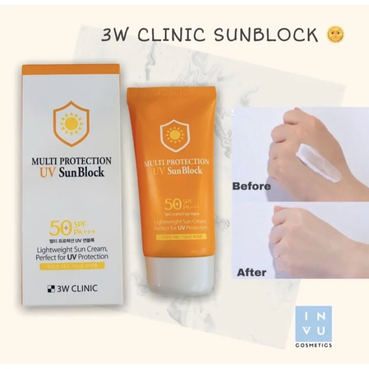 3W Clinic Multi Protection UV Sunblock 70ml | Lazada PH