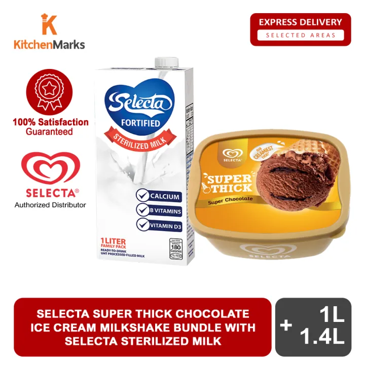 Selecta Super Thick Chocolate Ice Cream 1.4L Milkshake Bundle with ... Selecta Super Thick Chocolate Ice Cream 1.4L Milkshake Bundle with ...