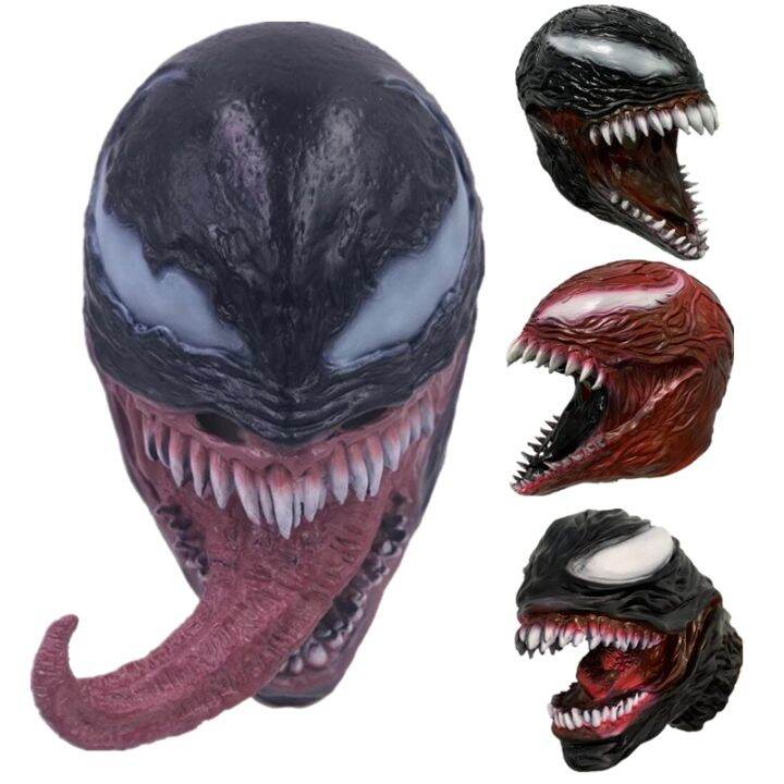 ภาพยนตร์ Venom 2 Carnage Mask คอสเพลย์ Superhero Latex สยองขวัญ Unisex ...