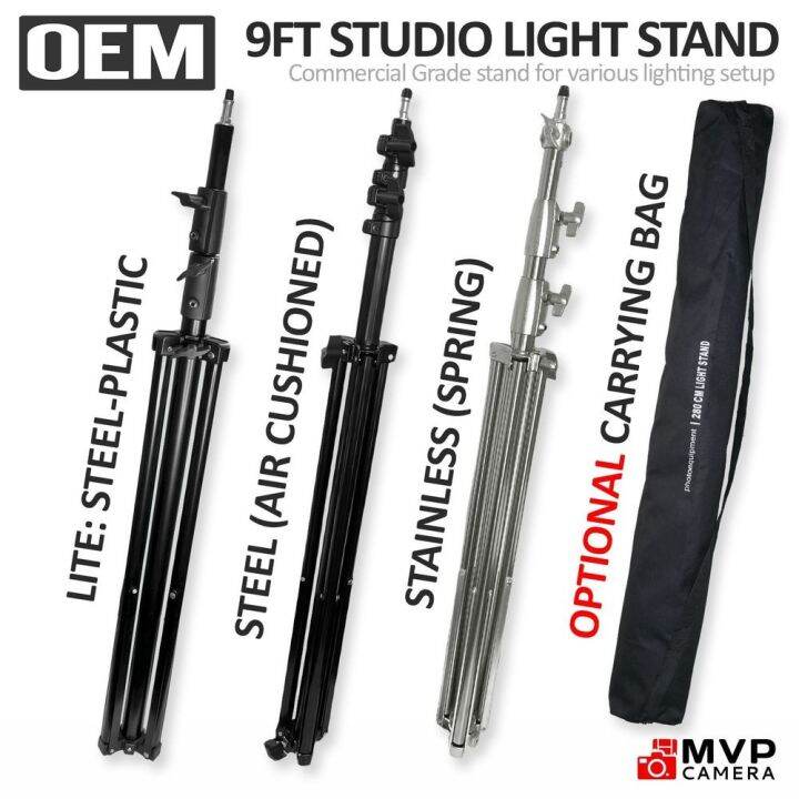 Heavy Duty Studio Light Stand 9FT 280cm Stainless Steel and Lightweight ...