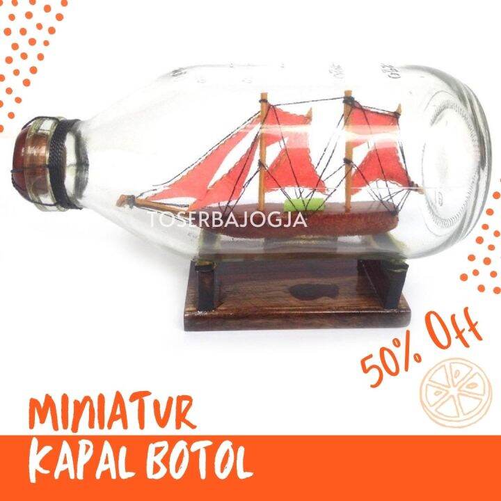 Miniatur Kapal Botol Bulat / Kapal Pinisi Dewaruci Dalam Botol Ukuran ...
