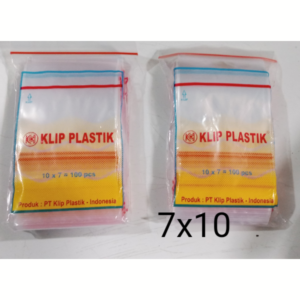 plastik Klip 7x10 top quality isi 100 lembar - klip plastik bening ...