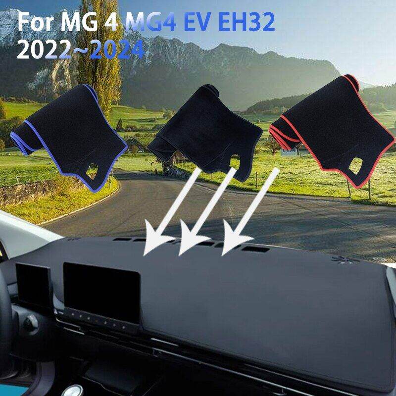 สำหรับ MG4 EV 2022 MG 4 EH32 2023 2024แดชบอร์ดปก Pad กันฝุ่นบังแดดลื่นม่านบังแดดพรมสติกเกอร์รถ ...