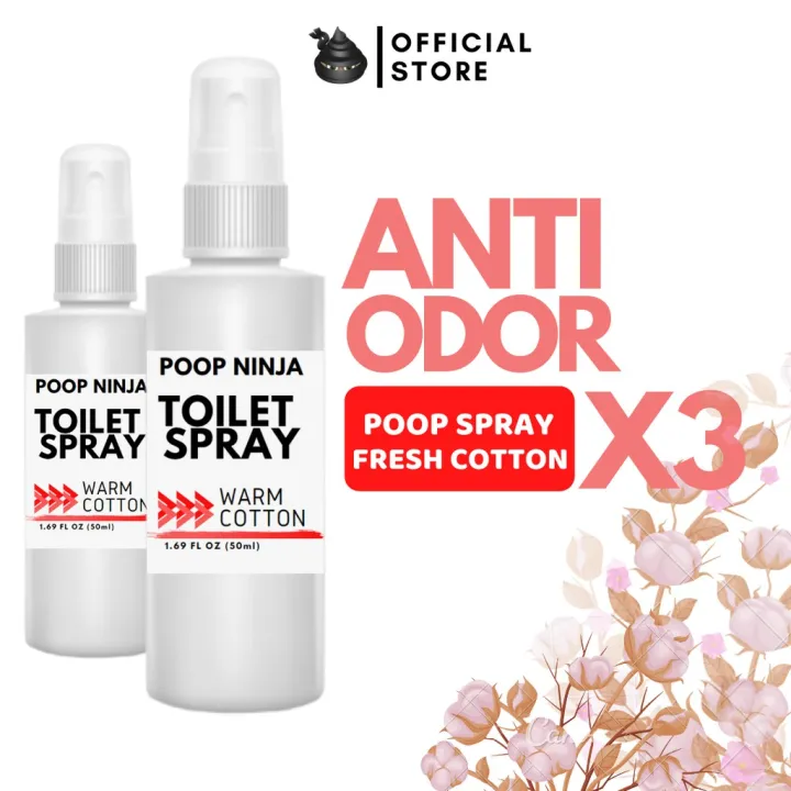 【local stock】 WARM COTTON Poop Spray Odor Buster - Poop Ninja Poo Spray ...