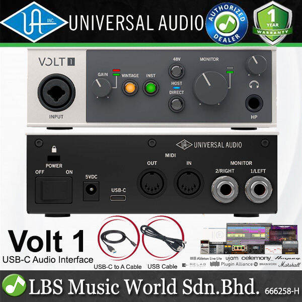 Universal Audio Volt 1 USB C Audio Interface with 1 Preamp and ...