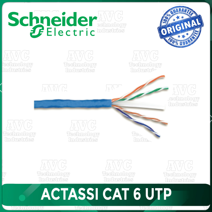 SCHNEIDER Actassi CAT 6 UTP Cable 305m Model ACT4P6UCM3RBBU | Lazada PH