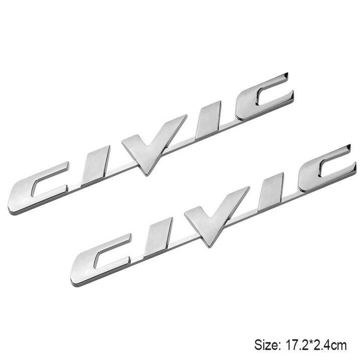 Hot New Honda Civic rear tail emblem Civic logo metal letter logo rear ...