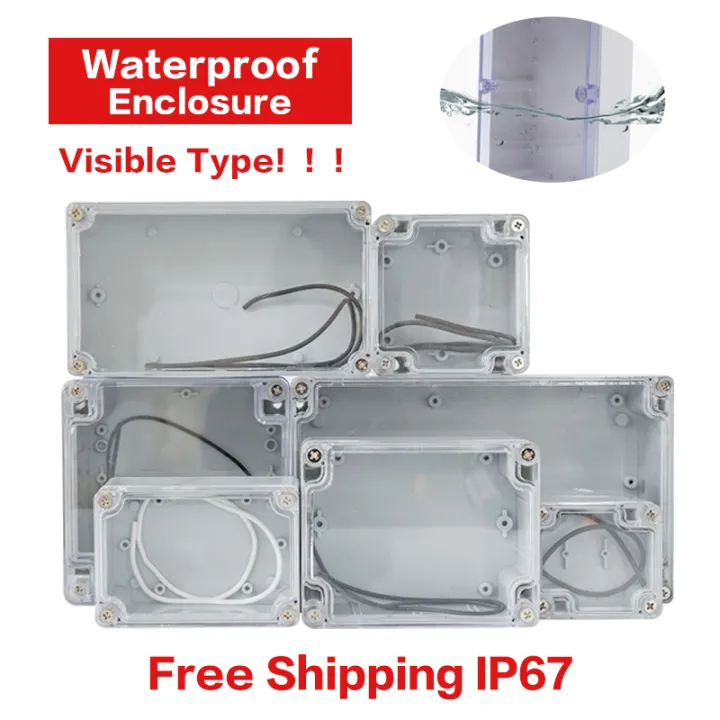 Vislble Waterproof Outdoor Enclosure Transparent Plastic Box Electronic ...