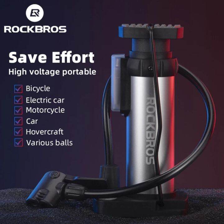 ROCKBROS Foot Tire Pump 100PSI High Pressure Aluminum Alloy Mini Air ...