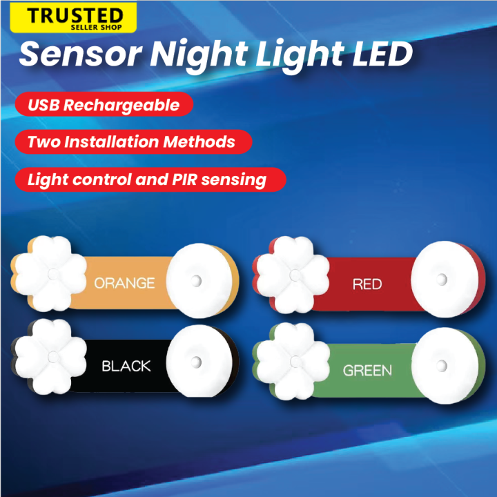 Rechargeable Sensor Night Light, Wireless Body Induction Lamp, Motion ...